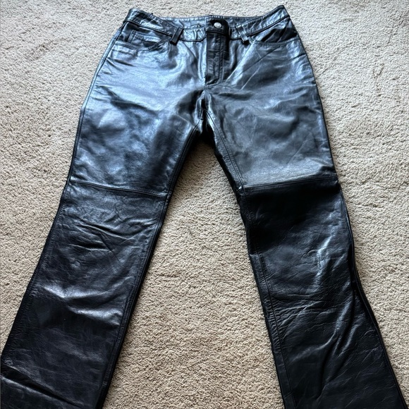 GAP | Pants & Jumpsuits | New Gap Black 0 Leather Bootcut Pants 10 ...